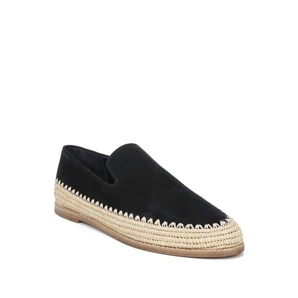 Vince | Shoes | Vince Womens Coastal Black Raffia Base Jalen Toe Slip ...